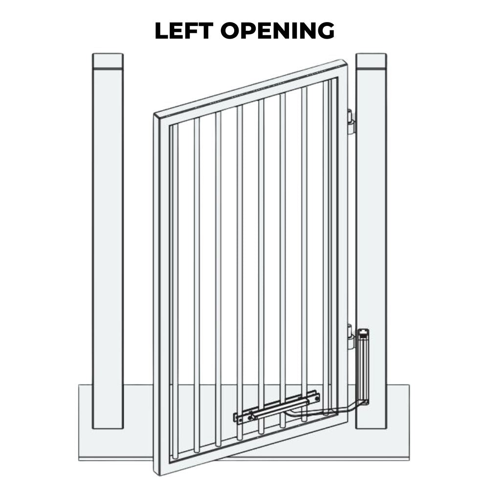 D&D SlimLine Vertical Closer Post Mount Pull Side for Fence Picket