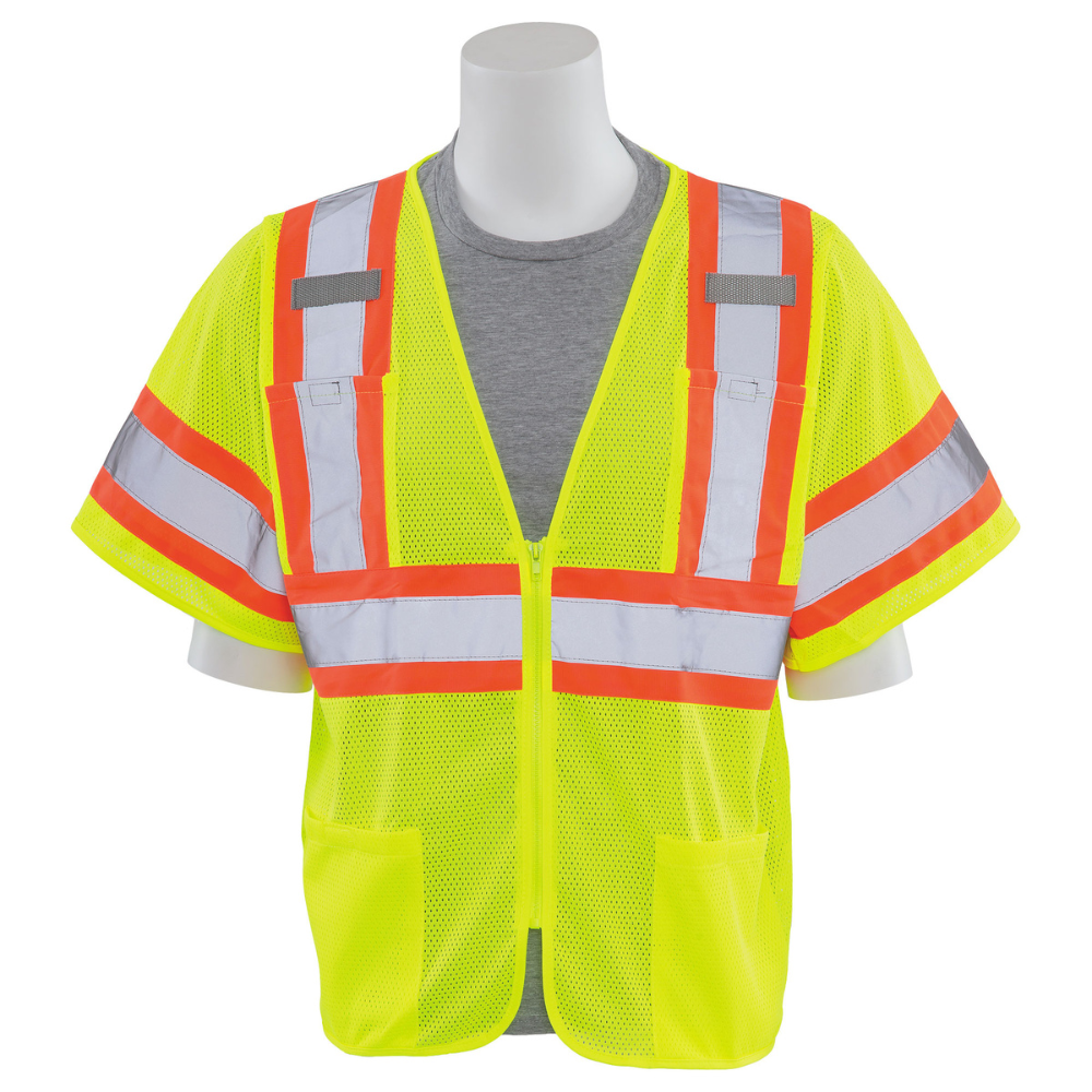 ERB Safety S683P Class 3 Mesh Vest (Lime) Pack of 7