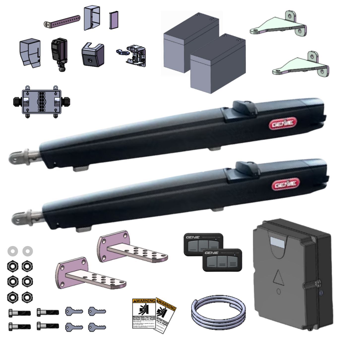 Genie GLA24V Residential Vehicular Dual Swing Gate Operator