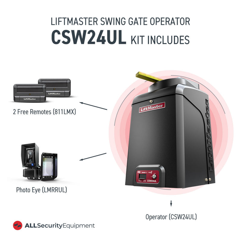 LiftMaster CSW24UL 24VDC High Traffic Commercial Swing Operator