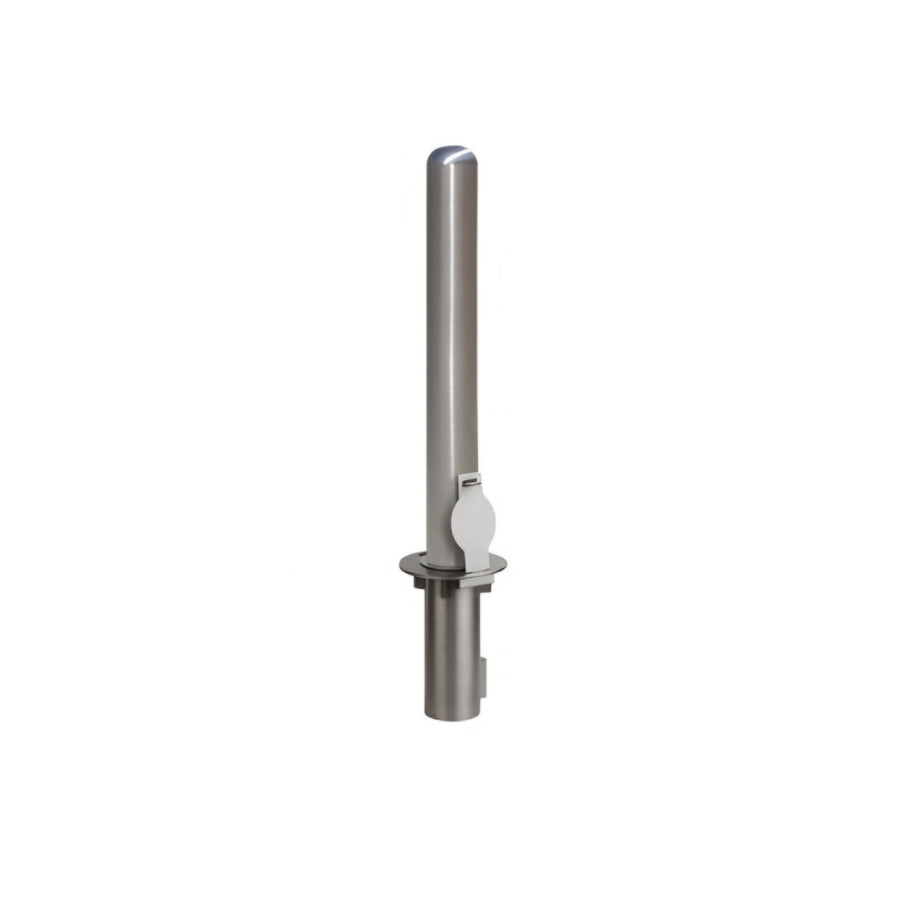 Post Guard 4" Stainless Removable Steel Bollard with Embedment Sleeve