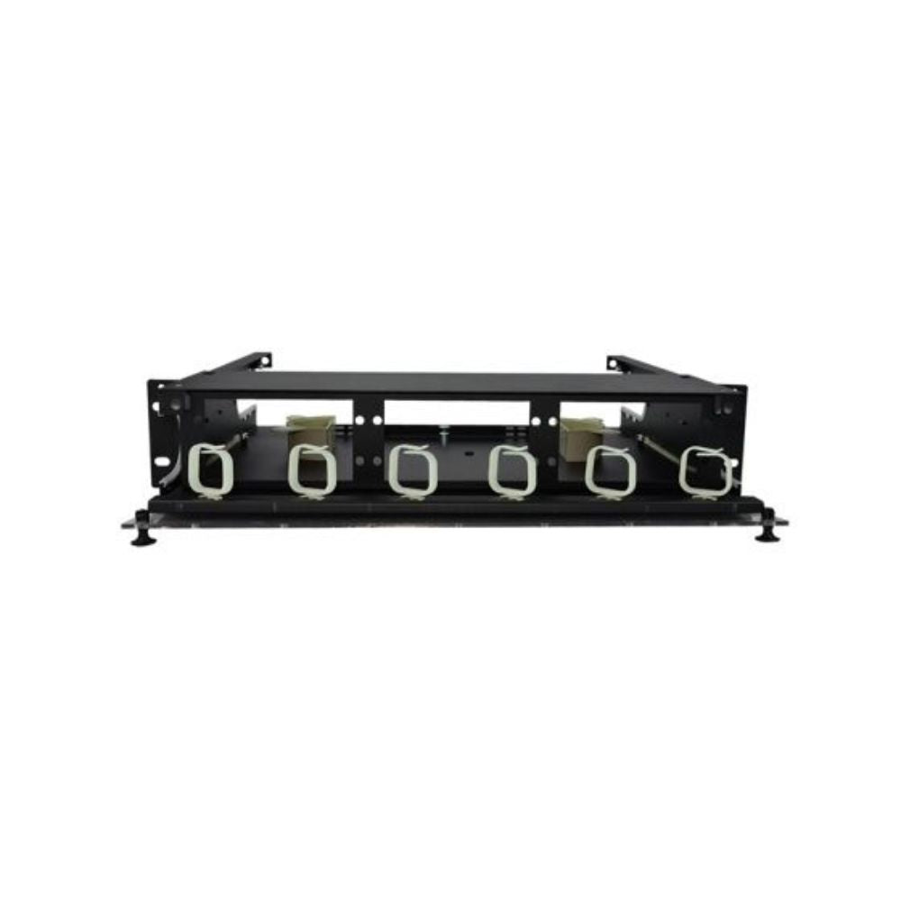 SCP 2 RU Rack Mount Fiber Enclosure - Black Metal F-ENCLGX-2RU6