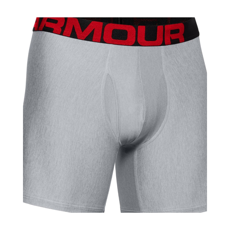 Under Armour Tech 6″ Boxerjock 2-Pack (Gray) | All Security Equipment
