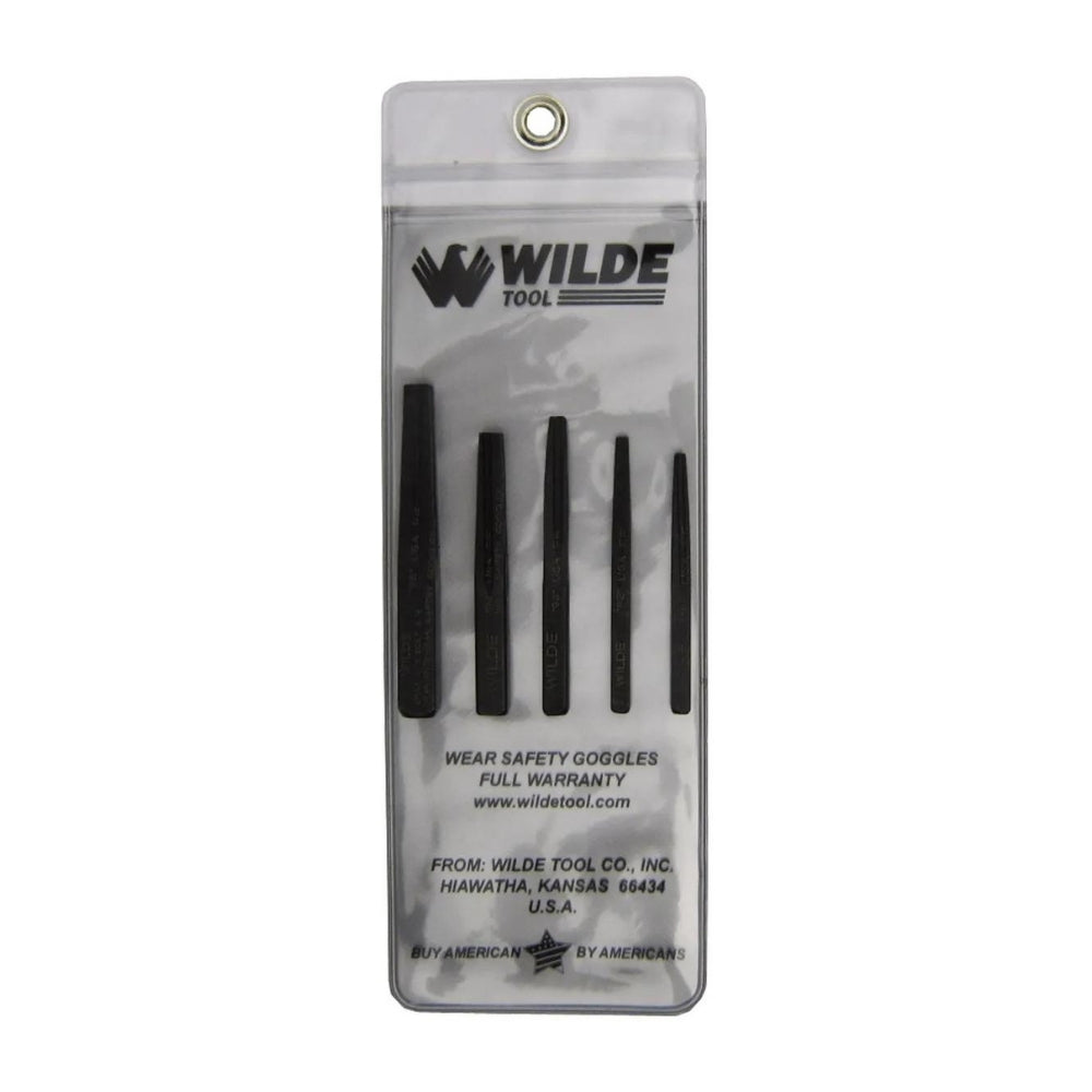 Wilde Tool 5-Piece Screw Extractor Set 90/VP | All Security Equipment