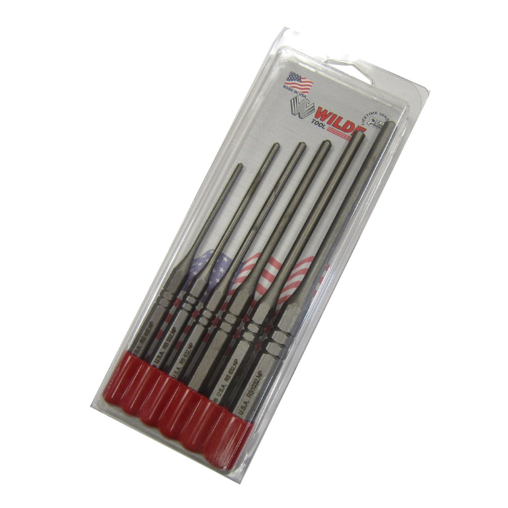 Wilde Tool 6 Piece Roll (Pin) Spring Punch Set RS906.NP/VP