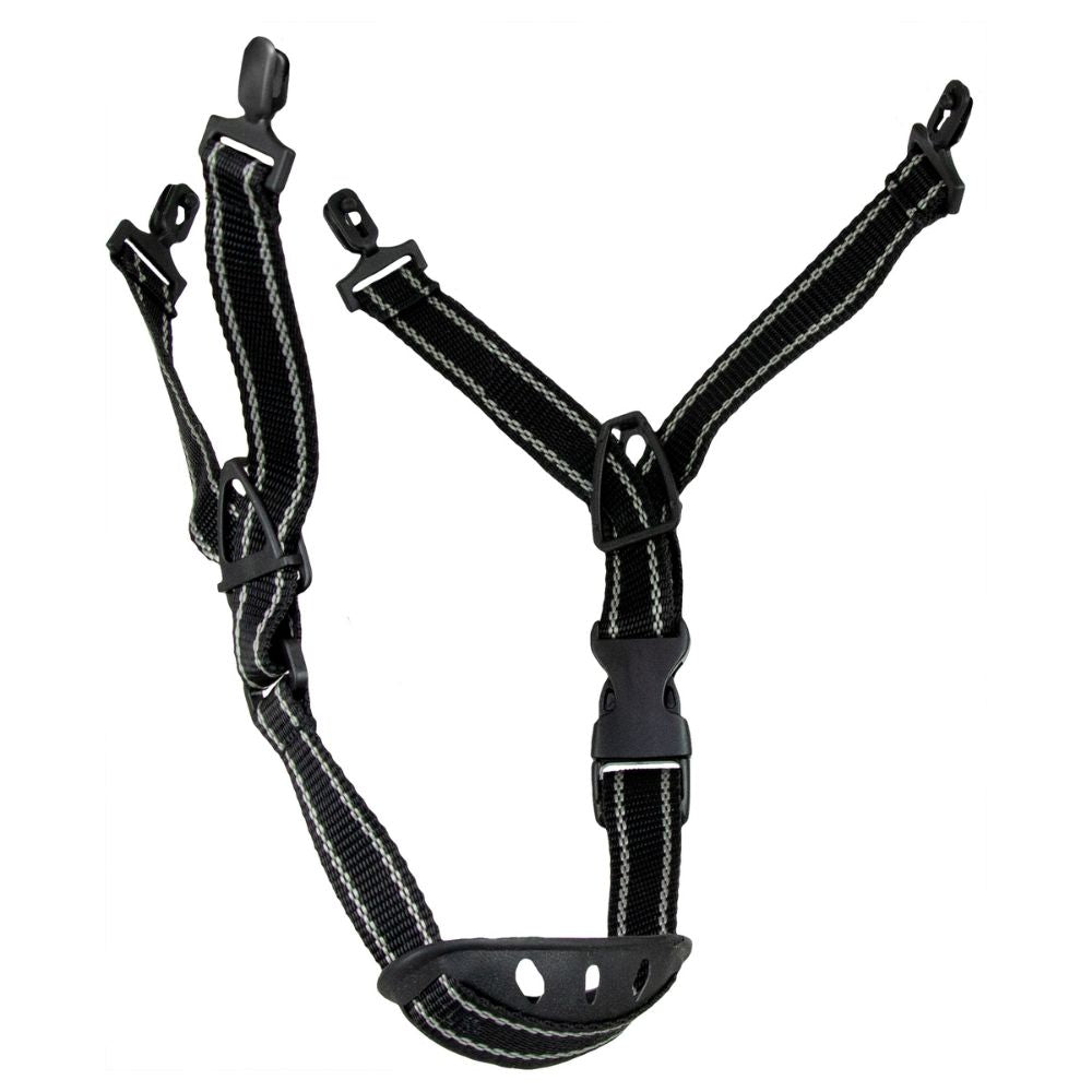 ERB Safety Premium 4-Point Chin Strap with Chin Guard (Black) 19387