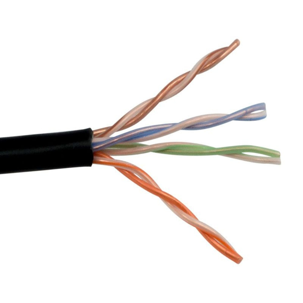 SCP CAT5E Unshielded Cable Plenum Black 1000 ft. Box CAT5E-P-BK