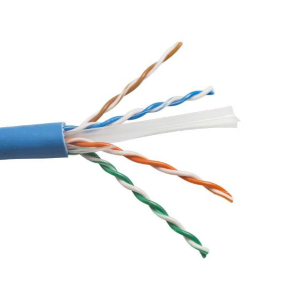 SCP CAT6A Unshielded UTP Cable PVC Blue 1000 ft. Spool CAT6A